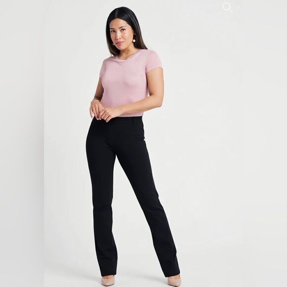 Betabrand | Pants & Jumpsuits | Betabrand Black Straight Leg Classic ...